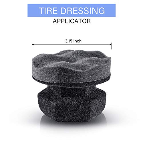 10 Pieces Tire Dressing Applicator Washable Tire Shine Applicator Dressing Pad Car Detailing Foam Sponge Reusable Tire Cleaner Sponge for No Mess Tire Detailing Supplies