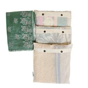 Forever Cotton Saree covers / bags for Clothing and Wardrobe Storage (Set of 9) Size 16inch by 14inch.