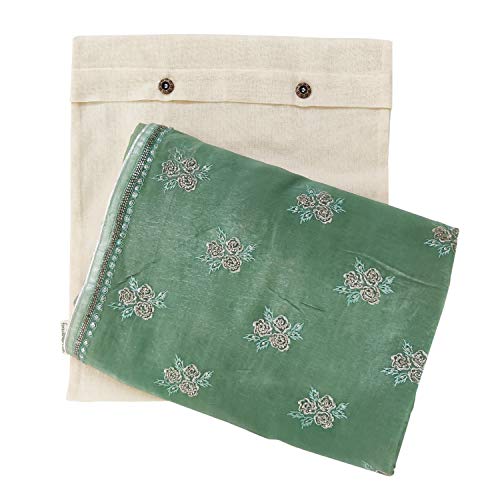 Forever Cotton Saree covers / bags for Clothing and Wardrobe Storage (Set of 9) Size 16inch by 14inch.