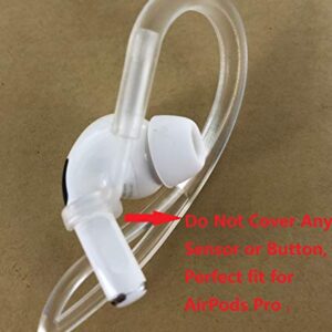 JNSA AirPods Pro Ear Hooks Anti-Slip Anti-Drop Earhooks【Not Fit in The Charging Case】 Compatible with AirPods Pro, Clear