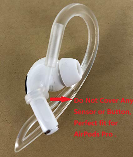 JNSA AirPods Pro Ear Hooks Anti-Slip Anti-Drop Earhooks【Not Fit in The Charging Case】 Compatible with AirPods Pro, Clear