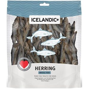 icelandic+ plus herring whole fish dog treat 9-oz bag