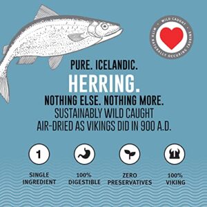 Icelandic+ Plus: Herring Whole Fish Dog Treat, 3-oz Bag, 100% Edible & Digestible, Reduces Tarter & Plaque Build-up, Full of Omega-3 for Healthy Skin and Shiny Coat