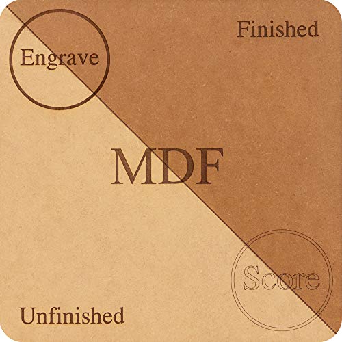 100 Boards of 12”x 19”, 3mm 1/8th inch MDF (Medium Density Fibreboard), Glowforge Ready, Unfinished | for Laser Engraving, CNC, Wood Burning, Router, Scroll Saw.  by Craft Closet