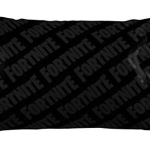 Jay Franco Fortnite Tonal Logo Black Variant 1 Single Pillowcase - Double-Sided Super Soft Bedding