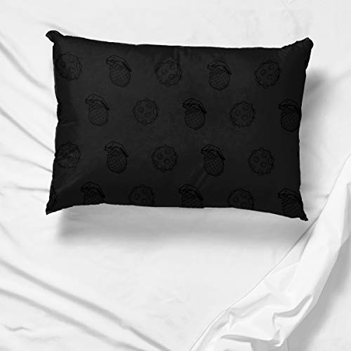 Jay Franco Fortnite Tonal Logo Black Variant 1 Single Pillowcase - Double-Sided Super Soft Bedding