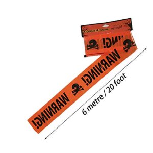 CupaPlay 6M/20FT Halloween Caution Tapes,Halloween Warning Tape,Halloween Party Haunted House Props