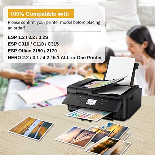 TacTink Compatible with Kodak 30 30XL ESP C315 C310 Ink Cartridges 6 Combo Pack, High Yield Works with Kodak ESP 3.2 ESP C110 Office 2150 2170 Hero 3.1 Hero 5.1 Printers