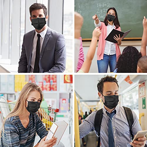 Black Disposable Mask For Women Men Disposable Masks 100pcs 3 Ply Teens Disposable Mask For Adults Use For Individual And Family Indoor Outdoor Home Office Travel