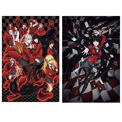 tealn Anime Jabami Yumeko Kakegurui Gambaling School Wall Poster Painting(S Multi2)