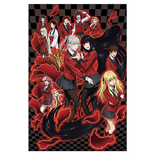 tealn Anime Jabami Yumeko Kakegurui Gambaling School Wall Poster Painting(S Multi2)