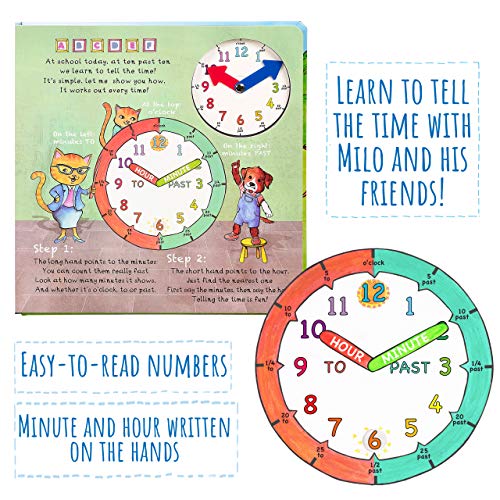 Amonev Clock Book Time Teaching Story Book Tell Us The Time Milo!