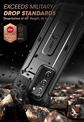 SUPCASE Unicorn Beetle Pro Series Case for Samsung Galaxy Note 20 (2020 Release), Full-Body Rugged Holster & Kickstand Without Built-in Screen Protector (Black)