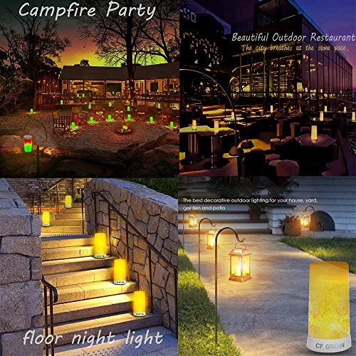 PDGROW LED Flame Light (NO Remote)+ LED Flame Light with Remote Timer（2 Pcs/Set）