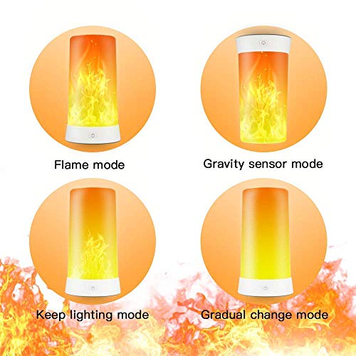 PDGROW LED Flame Light (NO Remote)+ LED Flame Light with Remote Timer（2 Pcs/Set）