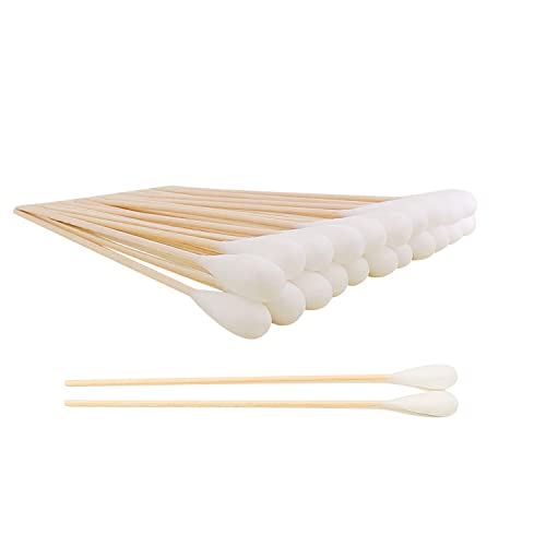 6 Inch Long Cotton Swabs,Large Cotton Buds with Wooden Handle for Dogs 100pcs