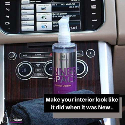 Lithium Inner Space - Interior Detailer, Conditioner, And Protectant. Revives Interiors and Keeps Them Looking New - Natural Appearance, UV Inhibitors, Low Sheen Formula, Makes Surfaces Healthy, Not Shiny.