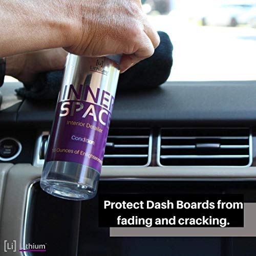 Lithium Inner Space - Interior Detailer, Conditioner, And Protectant. Revives Interiors and Keeps Them Looking New - Natural Appearance, UV Inhibitors, Low Sheen Formula, Makes Surfaces Healthy, Not Shiny.