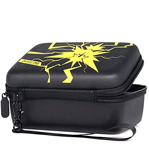 BigTrend Carrying Case for Pokemon Trading Cards, Fits up to 450 Cards, Card Holder with Hand Strap & Carabiner, (Black)