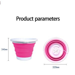 Owill Portable Washing Machine, Personal Portable Ultrasonic Washer with Foldable Tub and USB Cable, Children's Laundry, Mini Laundry for Camping Dorms Business Trip College Rooms (Pink)