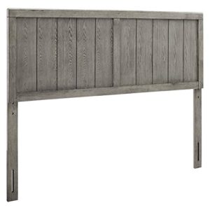 modway robbie wood twin headboard in gray