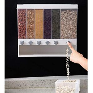 Wall Mounted Dry Food Dispenser - Whole Grains Rice Bucket Rice Storage Tank, Space Saving Containers for Convenient Storage of Rice Nuts Beans Cereals and Free Control of Cereal Output