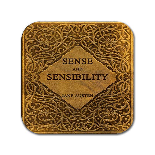 6 Coasters with Complete Novels of Jane Austen . Six Coffee Mug Coasters with Complete Novels of Jane Austen's Book Designs. (Book Title)