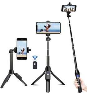 selfie stick, 40 inch selfie stick tripod with wireless remote, phone tripod stand compatible with iphone 14 13 12 11 pro samsung note 20 10 s20…