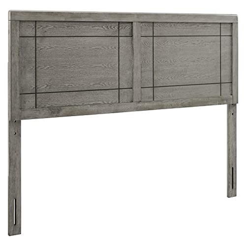 Modway Archie Wood Full Headboard in Gray