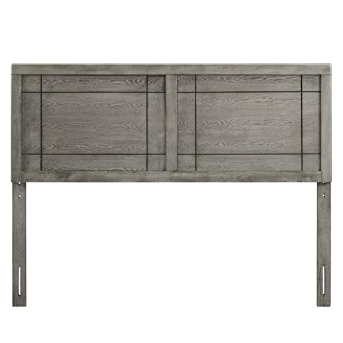 Modway Archie Wood Full Headboard in Gray