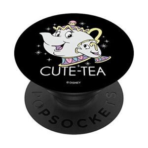 disney beauty and the beast mrs. potts and chip cute-tea popsockets popgrip: swappable grip for phones & tablets