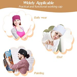 Syhood 12 Pieces Working Caps Gourd-Shaped Tie Back Hats Button Hats Unisex Hats with Sweatband, 12 Colors