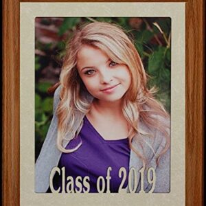 8x10 Class of 2021 (or ANY YEAR) Portrait or Landscape Senior/Graduate School Photo Keepsake Frame ~ Laser Cut Cream Mat with Frame