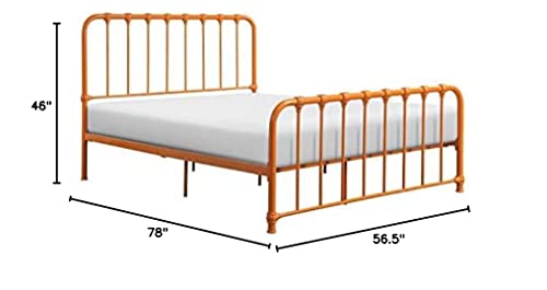 Lexicon Urbana Metal Bed, Full, Orange