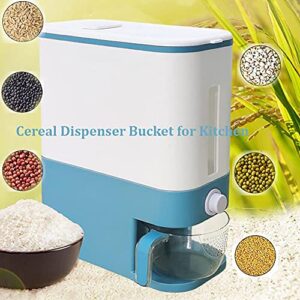 CREAMOON 23Lbs Rice Dispenser Cereal Dispenser Countertop Large Sealed Grain Container Dry Food Dispenser Rice Bucket Rice Storage Box Grain Storage with Lid Measuring Cup