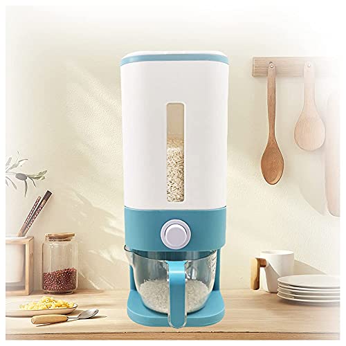 CREAMOON 23Lbs Rice Dispenser Cereal Dispenser Countertop Large Sealed Grain Container Dry Food Dispenser Rice Bucket Rice Storage Box Grain Storage with Lid Measuring Cup