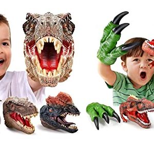 Dinosaur Toys Puppets for Kids, t rex Dinosaur playset Toys Dino Claw for Boys, 6 pcs