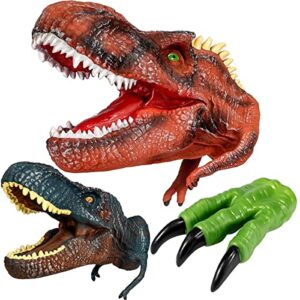 Dinosaur Toys Puppets for Kids, t rex Dinosaur playset Toys Dino Claw for Boys, 6 pcs