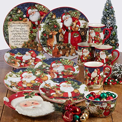 Certified International Magic of Christmas Snowman 16pc Dinnerware Set, Service for 4, Multicolored