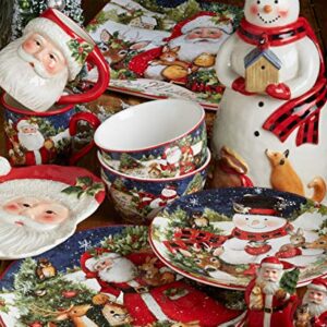 Certified International Magic of Christmas Snowman 16pc Dinnerware Set, Service for 4, Multicolored