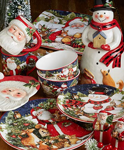 Certified International Magic of Christmas Snowman 16pc Dinnerware Set, Service for 4, Multicolored