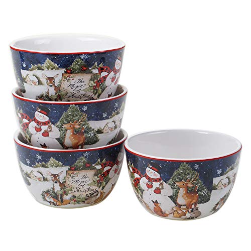 Certified International Magic of Christmas Snowman 16pc Dinnerware Set, Service for 4, Multicolored