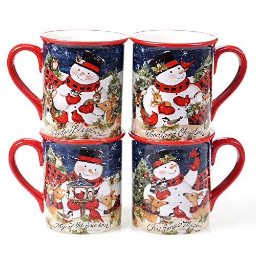 Certified International Magic of Christmas Snowman 16pc Dinnerware Set, Service for 4, Multicolored