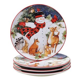 Certified International Magic of Christmas Snowman 16pc Dinnerware Set, Service for 4, Multicolored