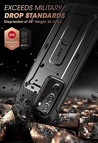 SUPCASE Unicorn Beetle Pro Series Case for Samsung Galaxy Note 20 Ultra (2020 Release), Full-Body Rugged Holster & Kickstand Without Built-in Screen Protector (Black)