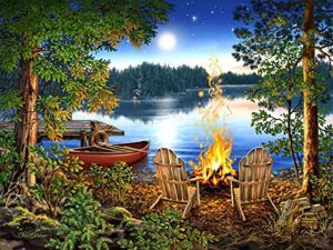 springbok majestic 500 piece wood jigsaw puzzle - lakeside