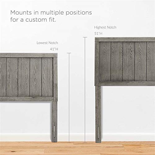 Modway Robbie Wood Full Headboard in Gray