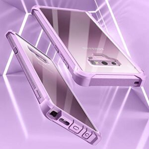 Dexnor Galaxy Note 9 Case with Screen Protector Clear Military Grade Rugged 360 Full Body Protective Shockproof Hard Back Cover Defender Heavy Duty Bumper Case for Samsung Note 9 - Purple