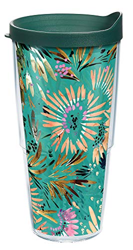 Tervis Made in USA Double Walled Kelly Ventura Insulated Tumbler Cup Keeps Drinks Cold & Hot, 24oz, Autumn Garden