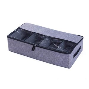 shoe storage organizer,underbed shoe storage box,transparent box for shoes,underwear,clothes,boot storage organizer,darkgrey